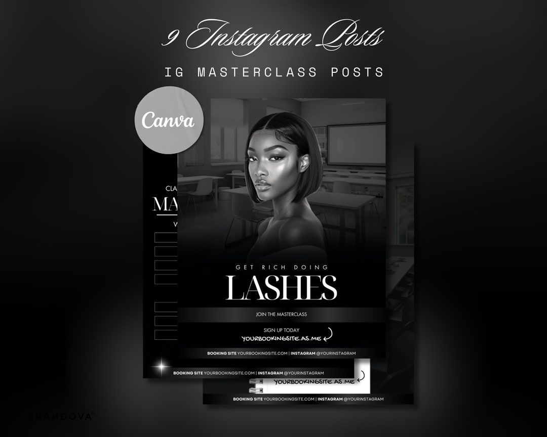 Masterclass IG Posts, Hair, Hairstylist IG Flyer, Lash Tech, Master Class Nail Tech, Beauty ...