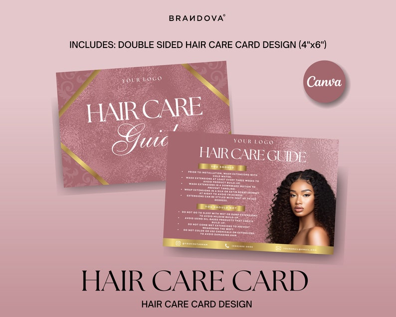 Business Card | Thank You Card | Loyalty Card | Hair Care Guide ...