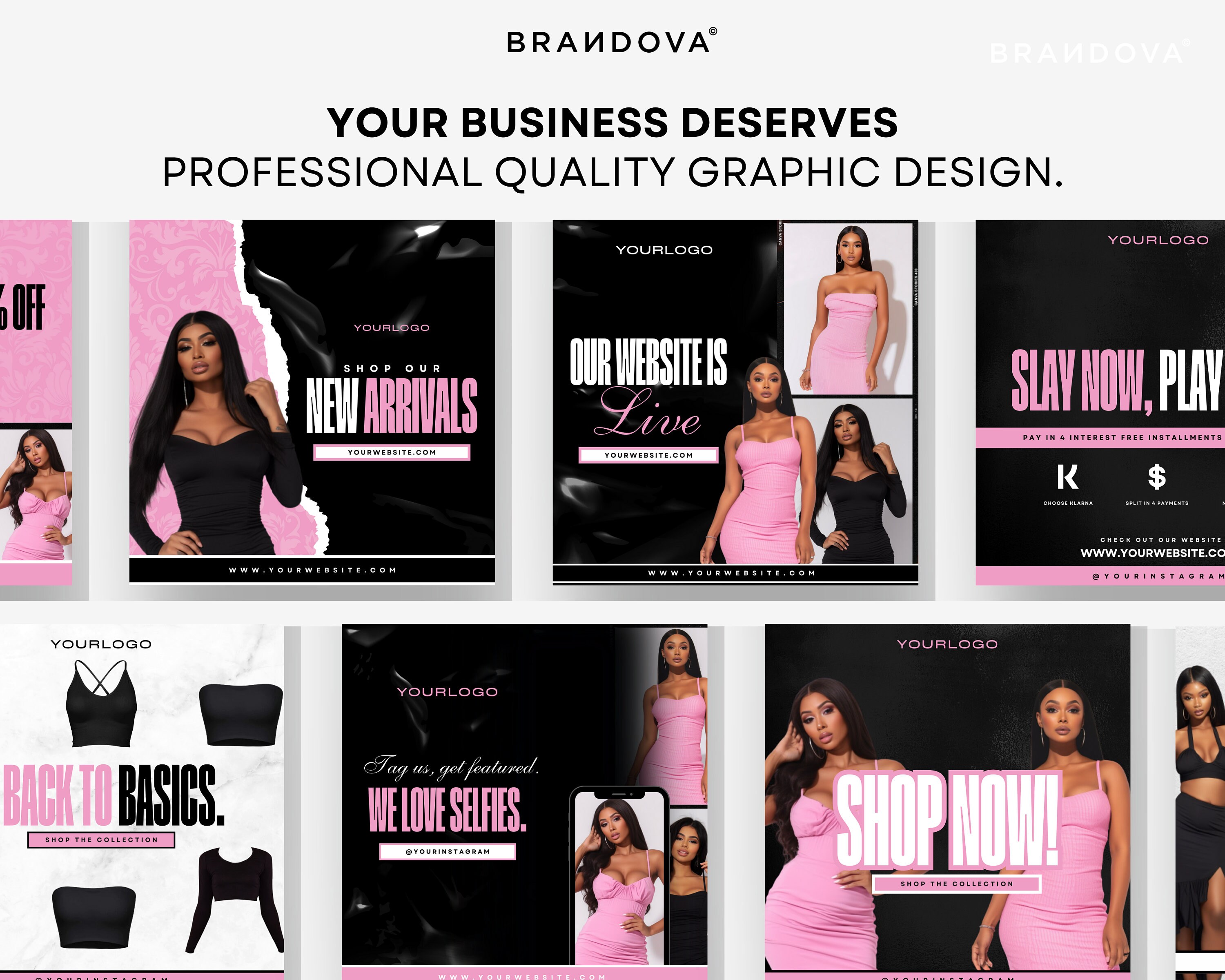 Premium Fashion Instagram Posts | Diy Canva Editable | Boutique Luxury ...