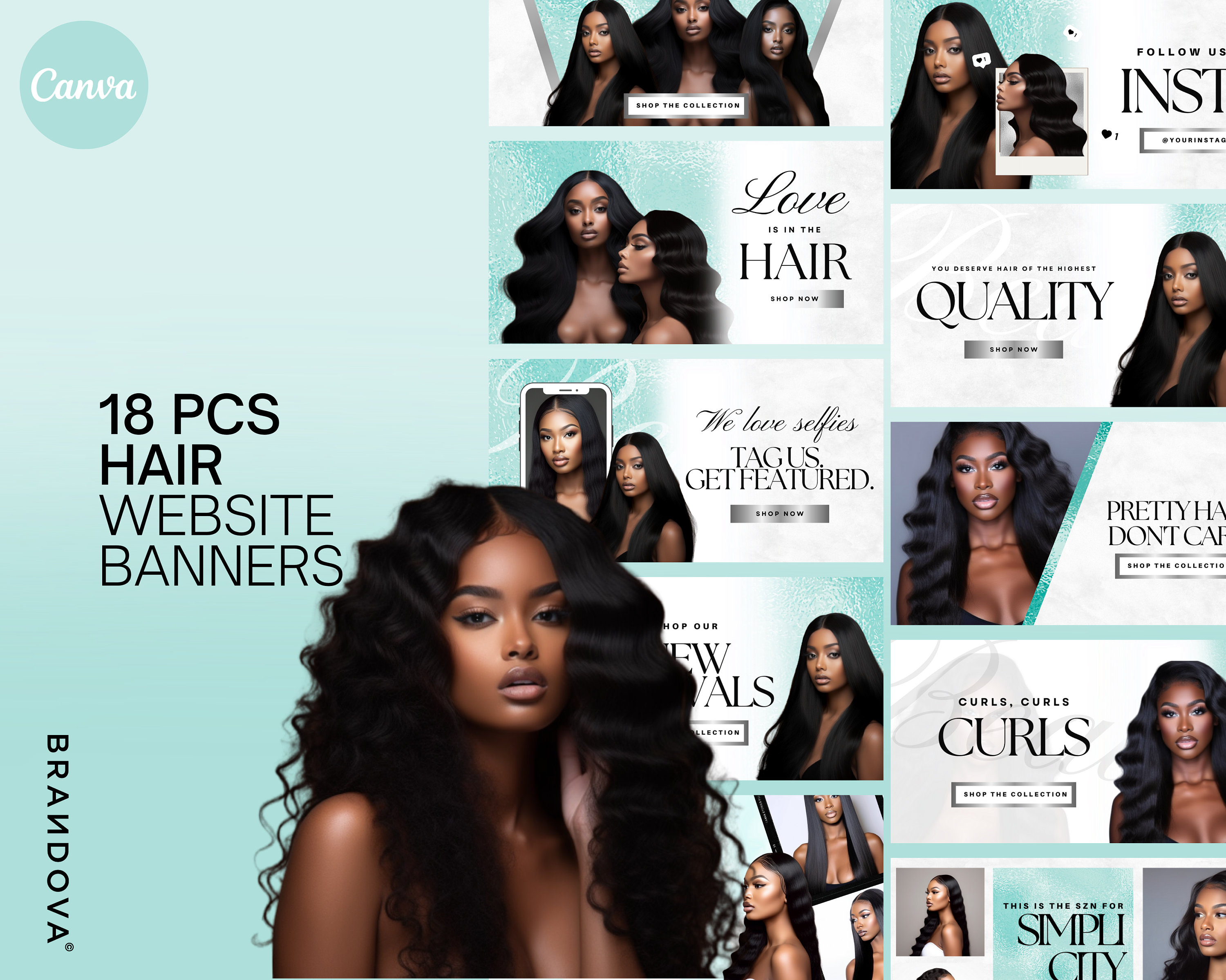 18 Website Banners, DIY Web Banner Template Design, Shopify Website ...
