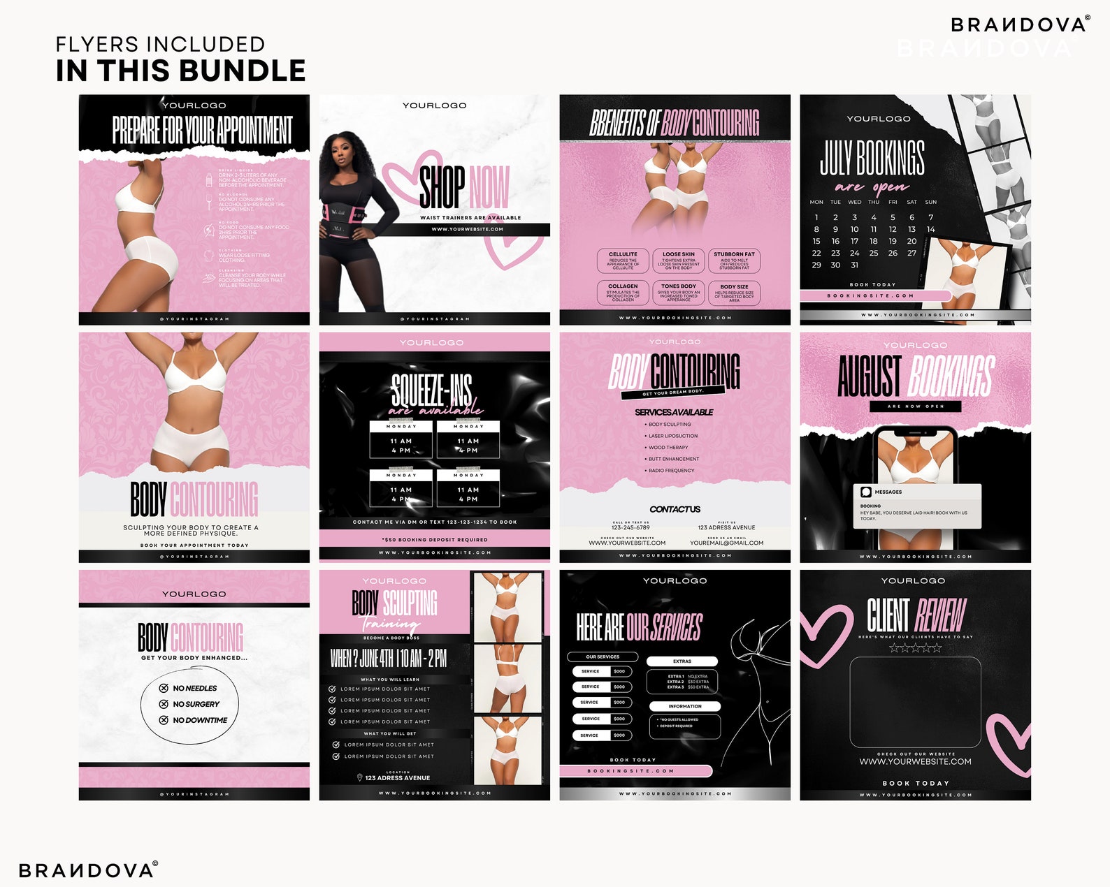 Body Sculpting Instagram Post Templates, Body Contouring Social Media ...