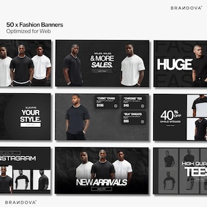 Streetwear Website Banners Templates, Clothing Website Banner Pack ...