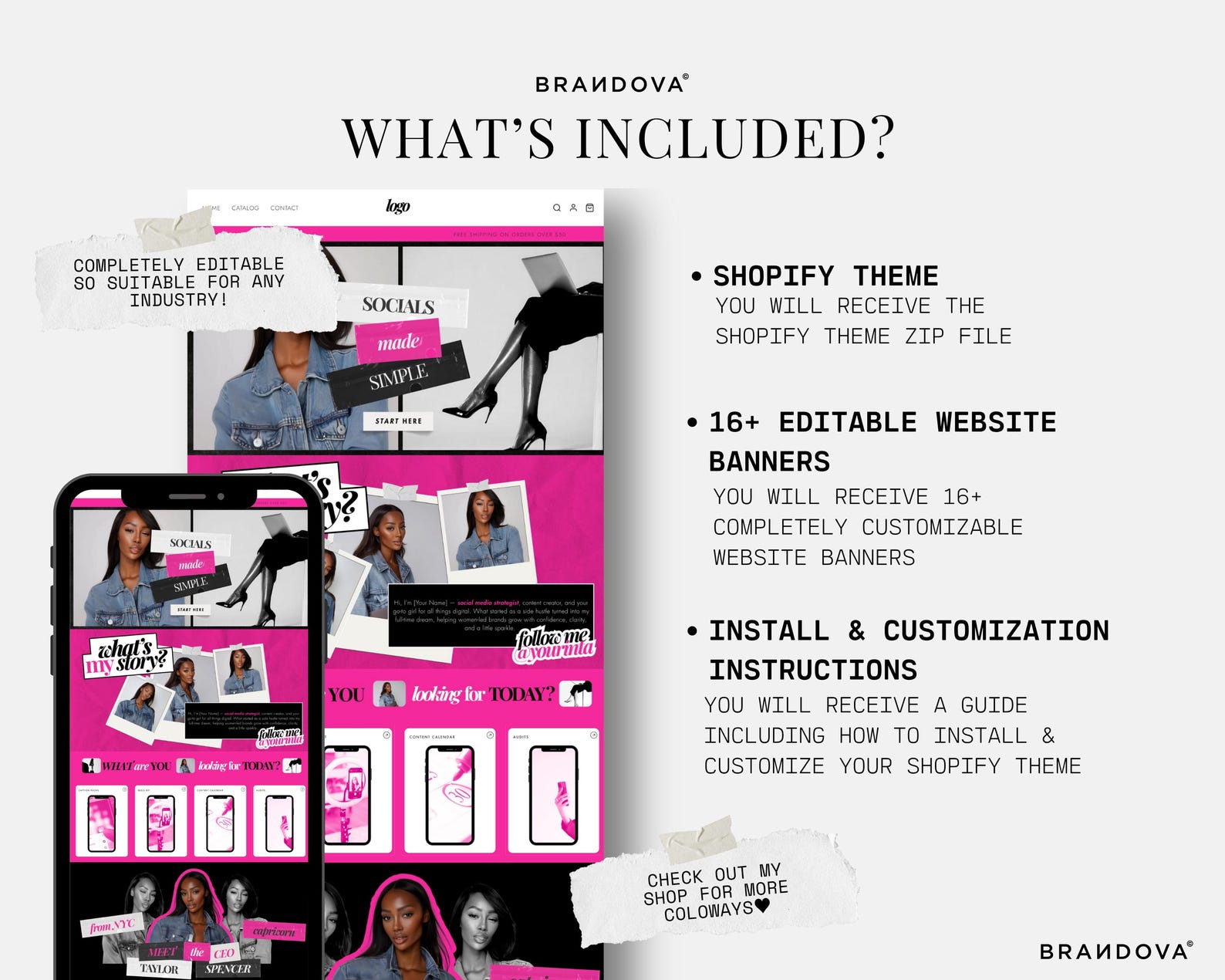 Saphyra | Social Media Manager Shopify Theme, Website Template for ...