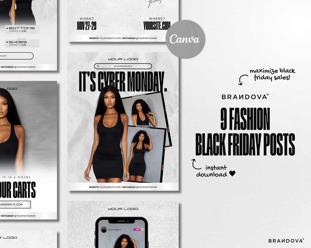 9 Boutique Template, Sales Instagram Flyer, Fashion, Clothes, Clothing ...