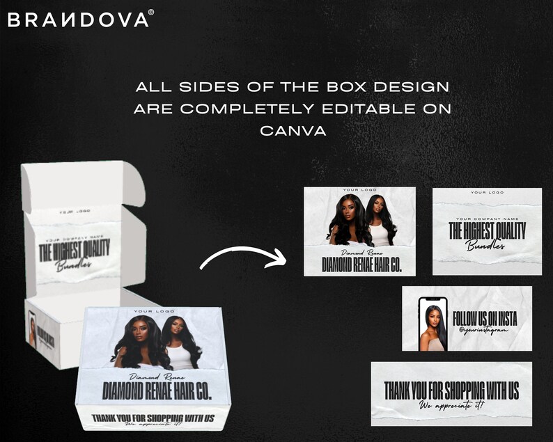 Wig Mailer Box Design | Lace Front Bundles Box Packaging Design | DIY ...