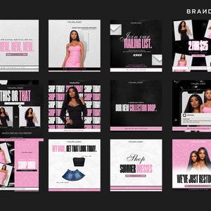 Premium Fashion Instagram Posts | Diy Canva Editable | Boutique Luxury ...