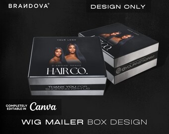 Wig Mailer Box Design | Lace Front & Bundles Box Packaging Design | DIY ...