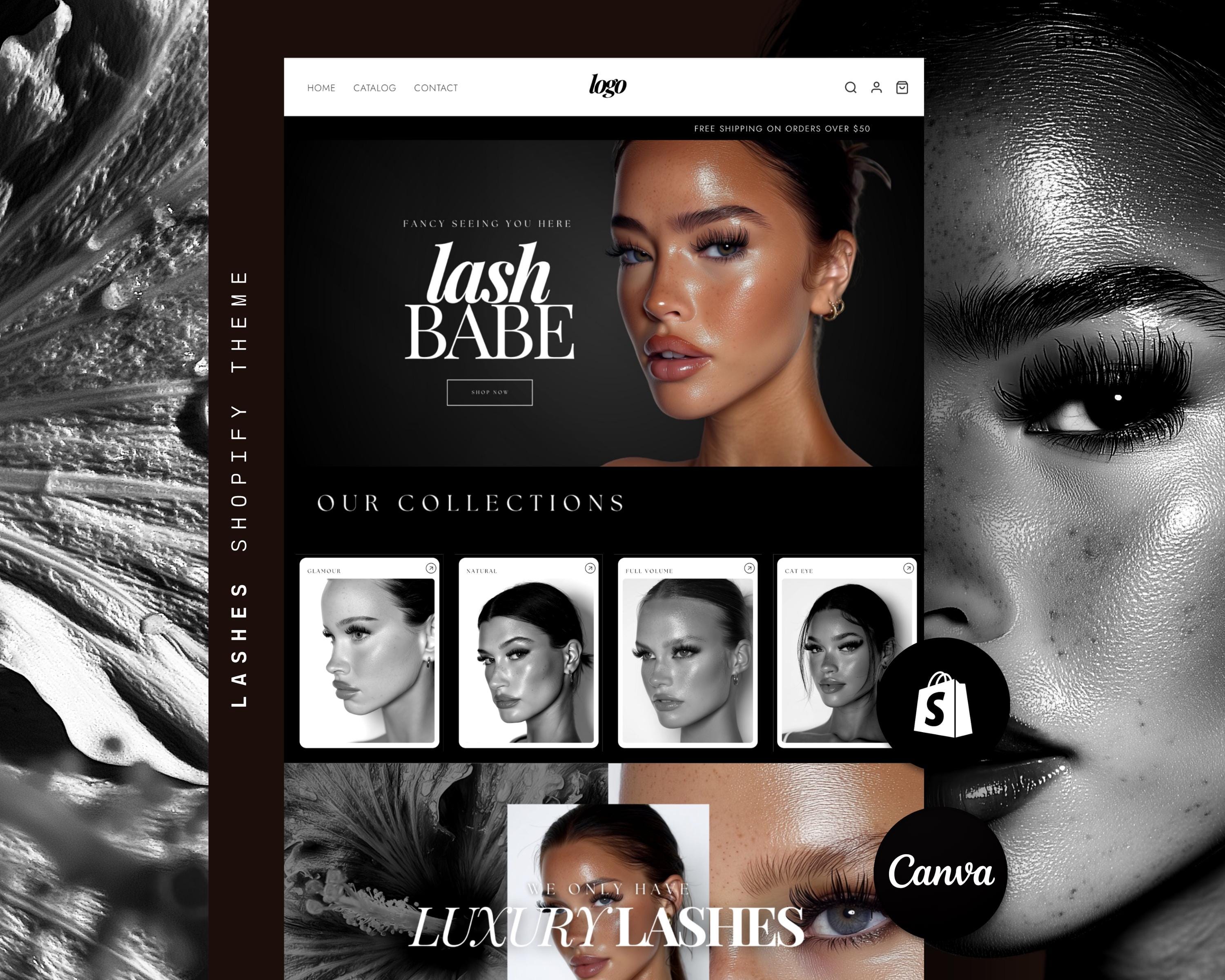 Lina | Lashes Website, Lash Tech Web Banners Templates, Fake Lashes ...