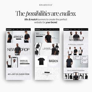 100 X Streetwear Website Templates, Clothing Website Banner Pack ...
