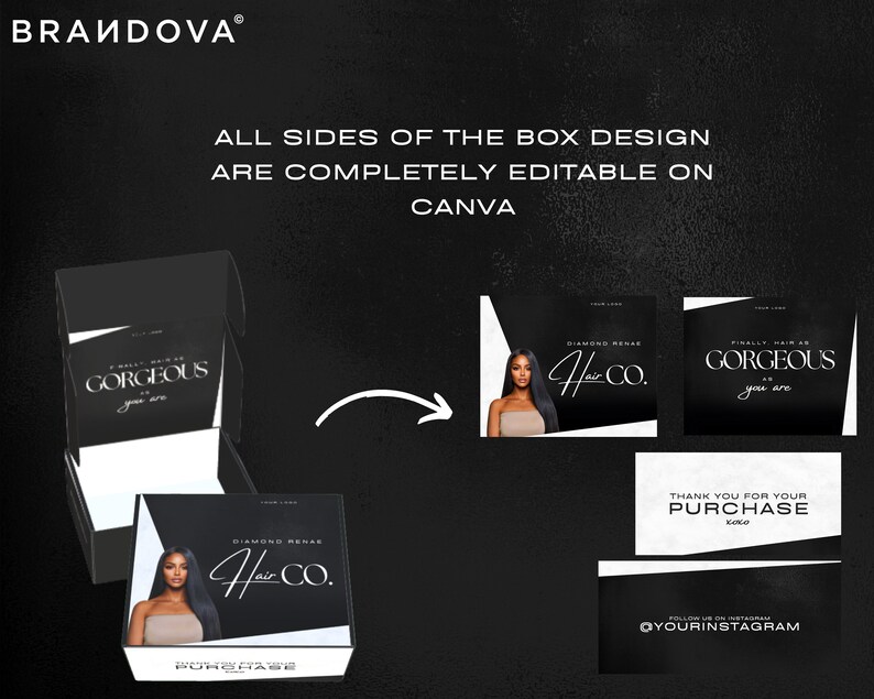 Wig Mailer Box Design Lace Front & Bundles Box Packaging - Etsy