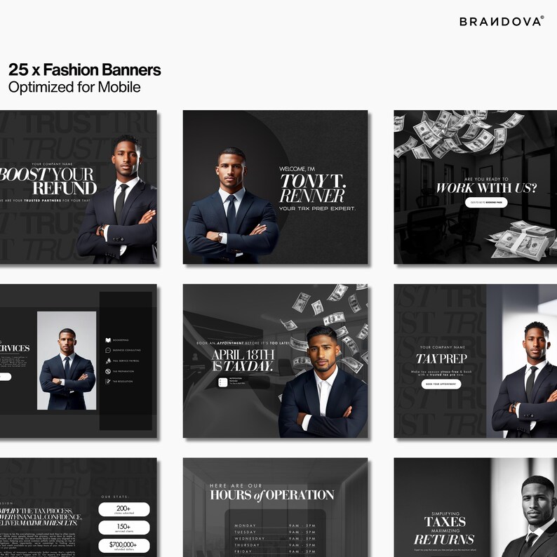 50 Tax Prep Templates Bundle, Tax Preparation Website Design Corporate ...