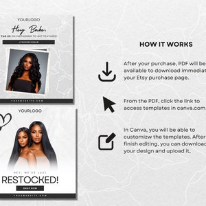 50 Hair Stylist Hair Boutique Templates | Instagram Flyers | Wig ...