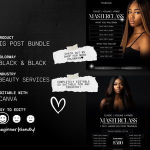 Masterclass IG Posts, Hair, Hairstylist IG Flyer, Lash Tech, Master ...