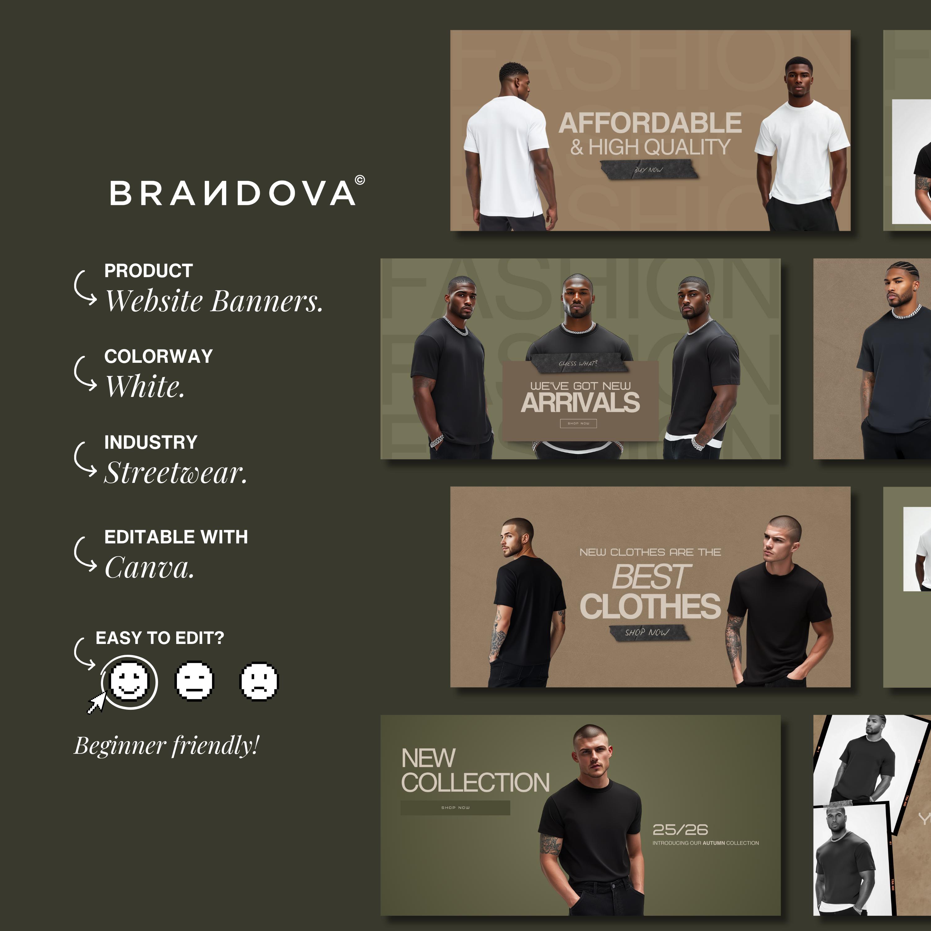 100 Streetwear Website Templates, Clothing Website Banner Pack ...