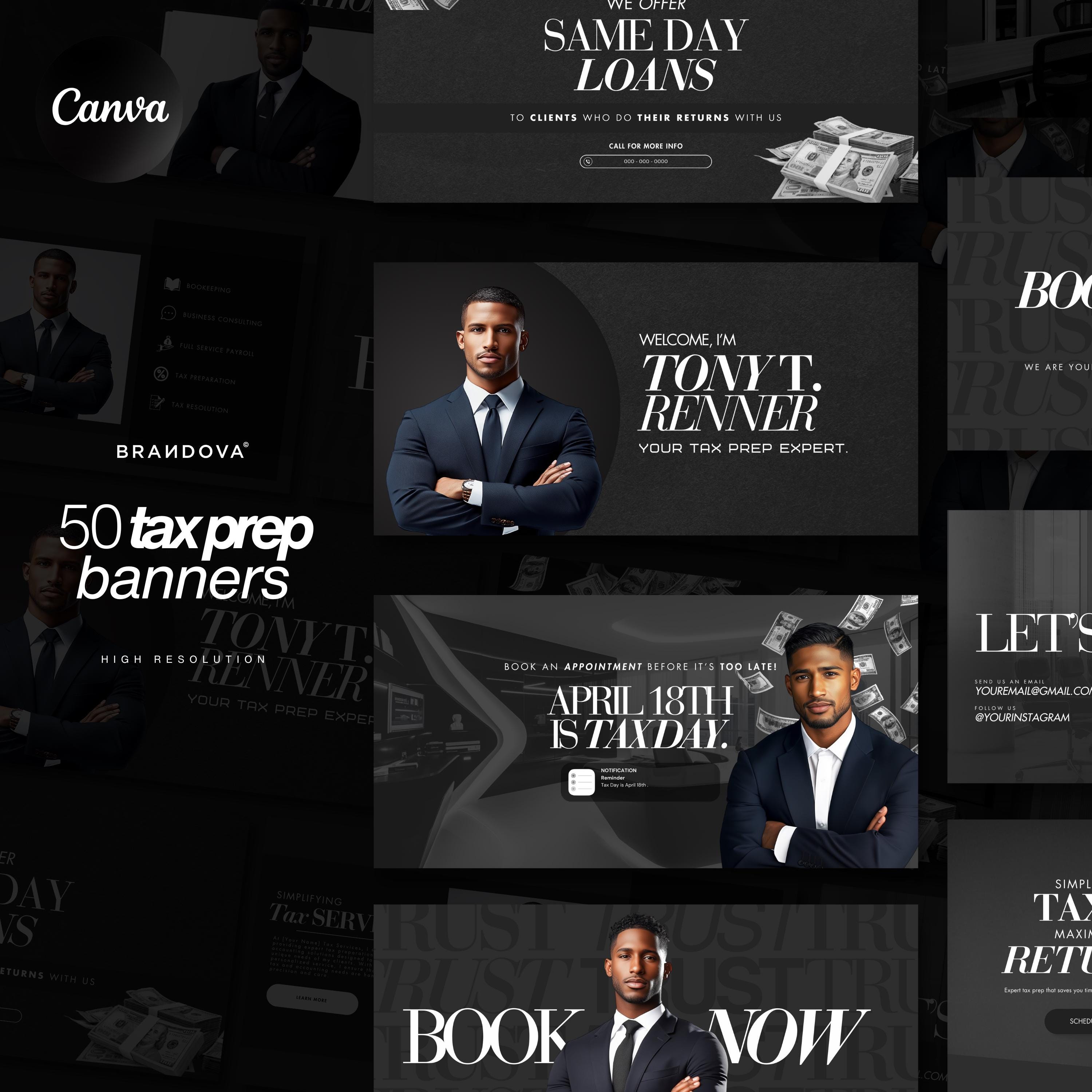 50 Tax Prep Templates Bundle, Tax Preparation Website Design Corporate ...