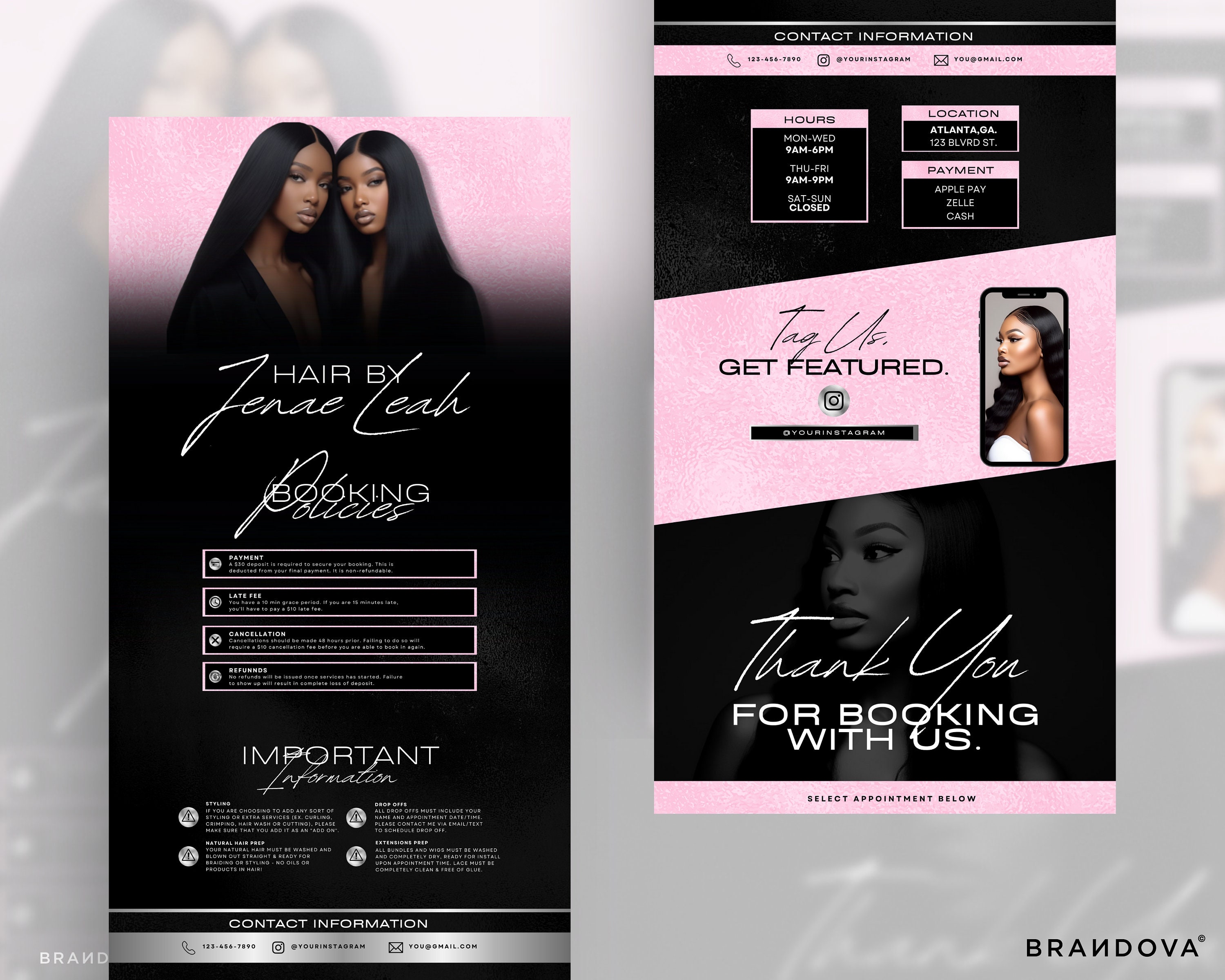 Pink Acuity Scheduling Template Hair Stylist, Booking Site Template ...