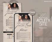 Tropical Editable Acuity Scheduling Template, Black Gold DIY Booking ...