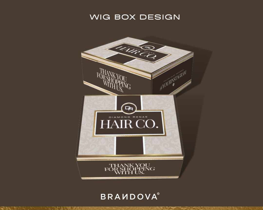 Wig Mailer Box Design | Lace Front & Bundles Box Packaging Design | DIY ...