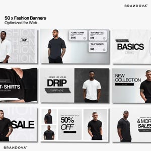 100 X Streetwear Website Templates, Clothing Website Banner Pack ...