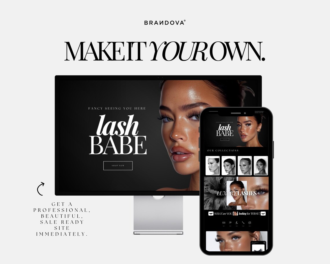 Lina | Lashes Website, Lash Tech Web Banners Templates, Fake Lashes ...
