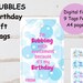 Printable Birthday Gift Tags | Bubbles | Bubble Favors | Bubble Gift ...
