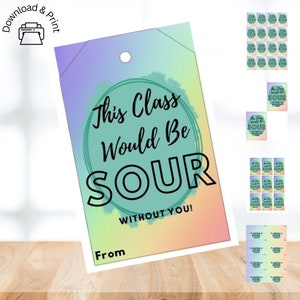 Printable Candy Class Gift Tags | Fun Class Gifts | Sour Candy Bag Tags ...