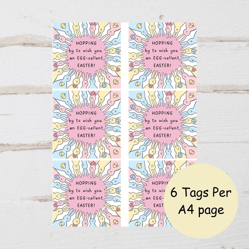Eggcellent EASTER Gift TAG, Printable EASTER Gift Tags, Classroom ...