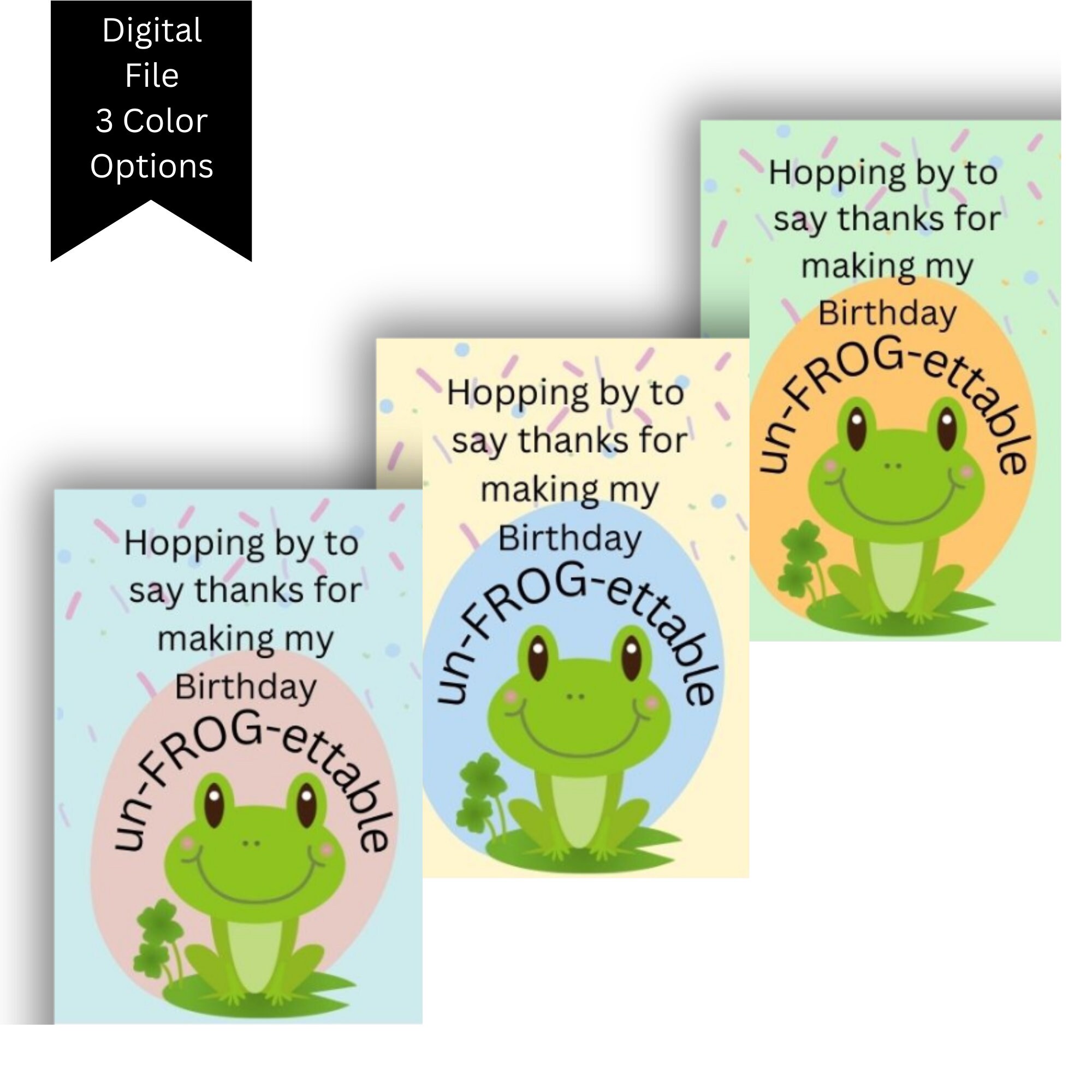 Printable Birthday Gift Tags | Frog Birthday | - Etsy
