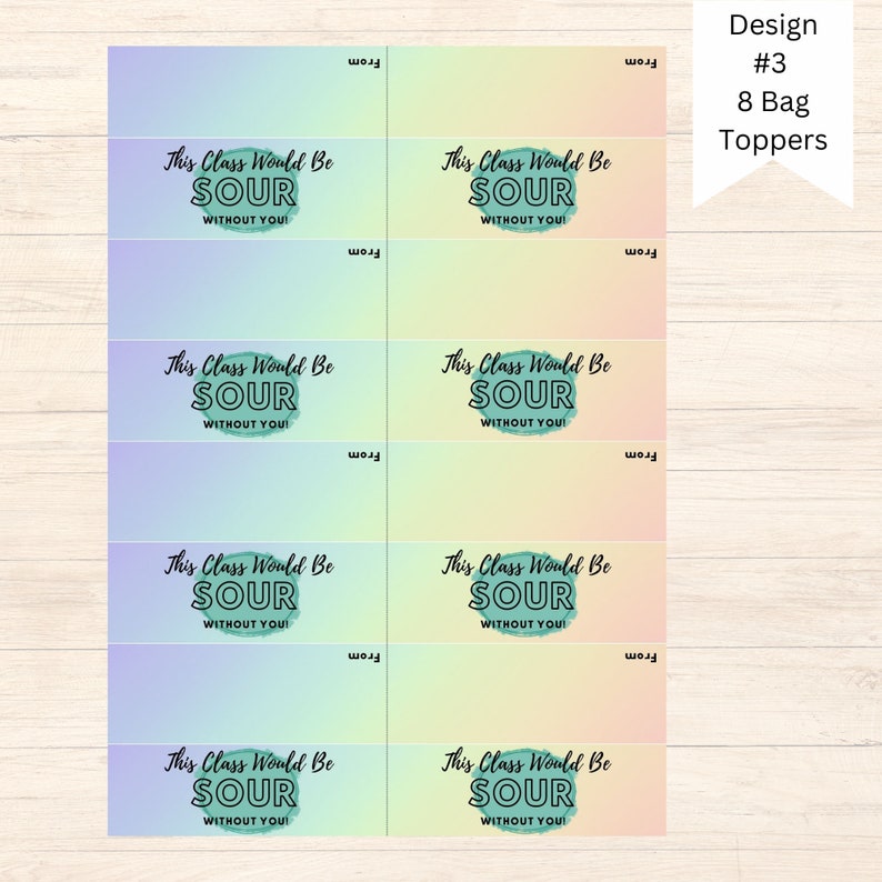 Printable Candy Class Gift Tags | Fun Class Gifts | Sour Candy Bag Tags ...