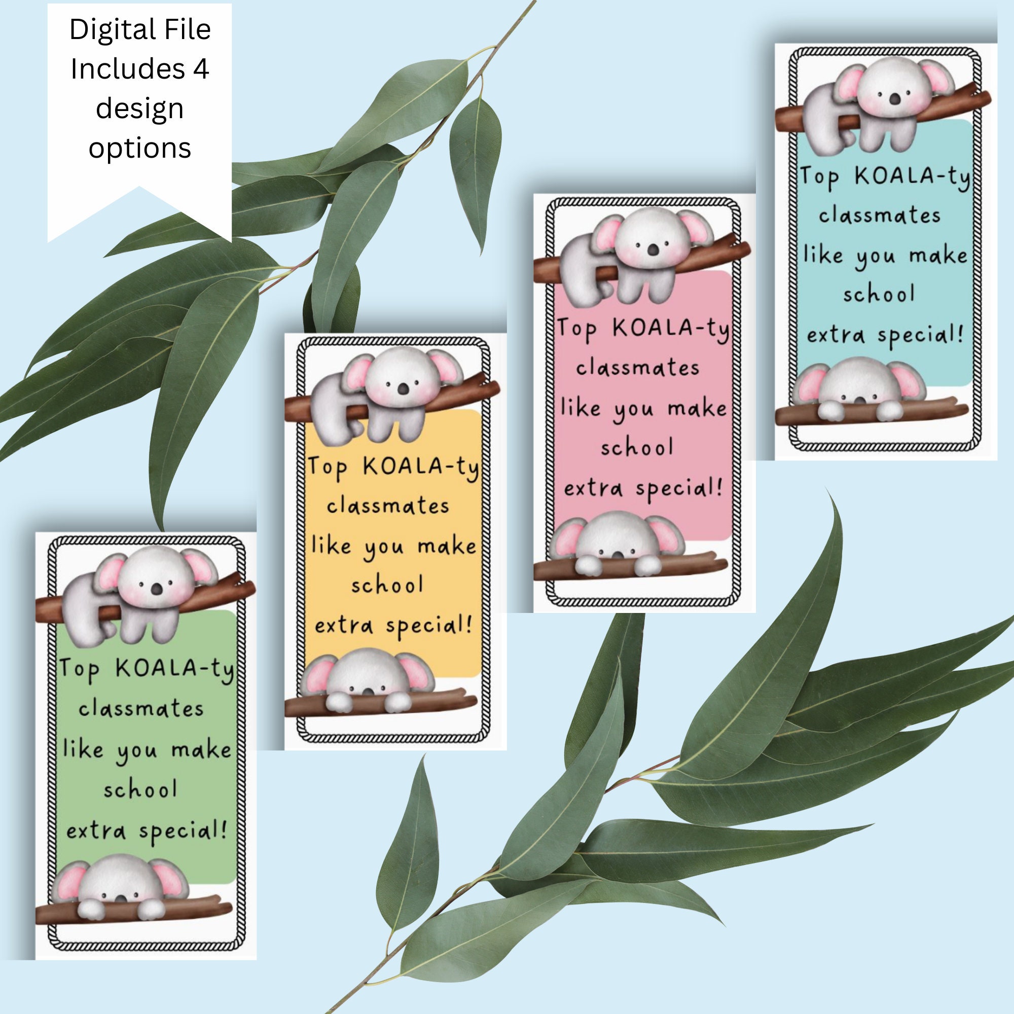 Printable Class Gift Tags | Koala | Student Gift | Gift From Teacher ...