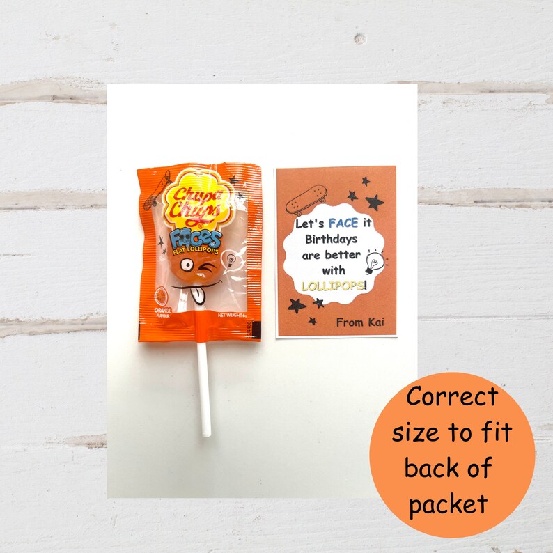 Chupa Chup Birthday Gift Tags | Fun Birthday Gift Tags | Printable ...