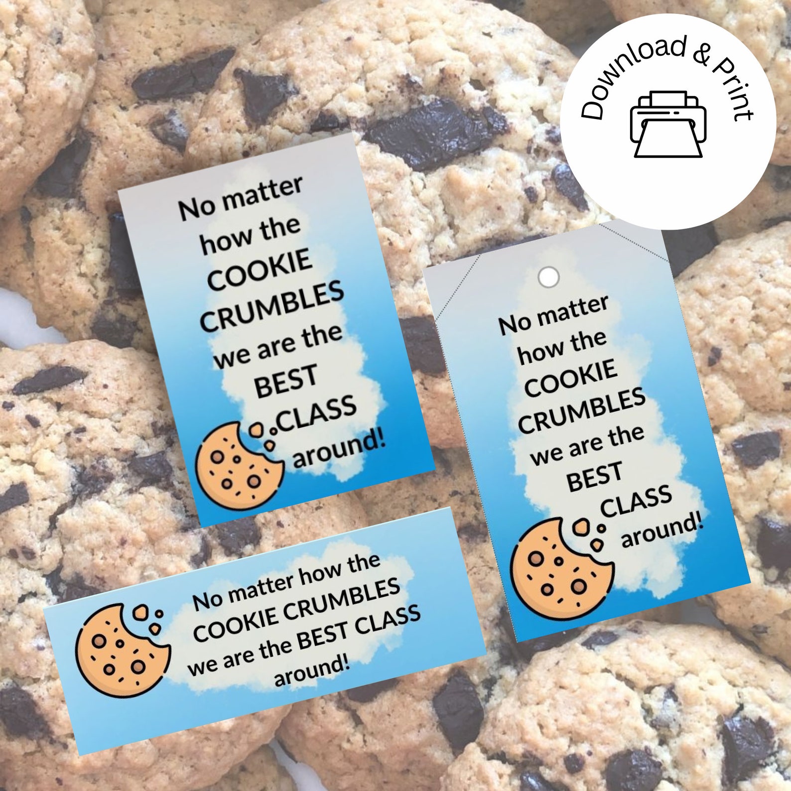 Printable Class Gift Tags Gift From Student Gift From Teacher Last Day ...