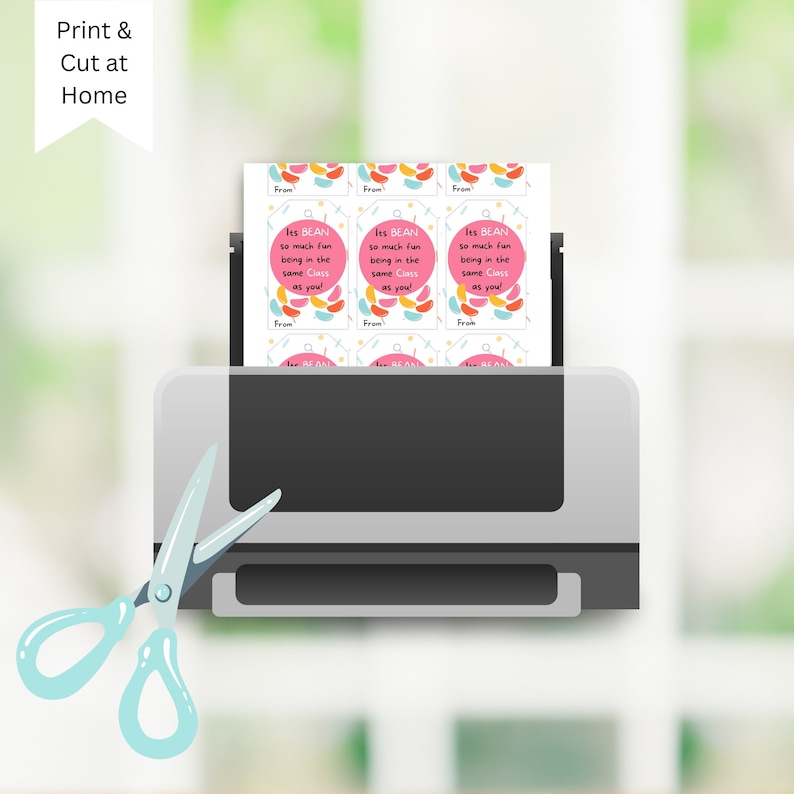 Printable Class Gift Tags | Jelly Beans | Gift From Student | Gift From ...