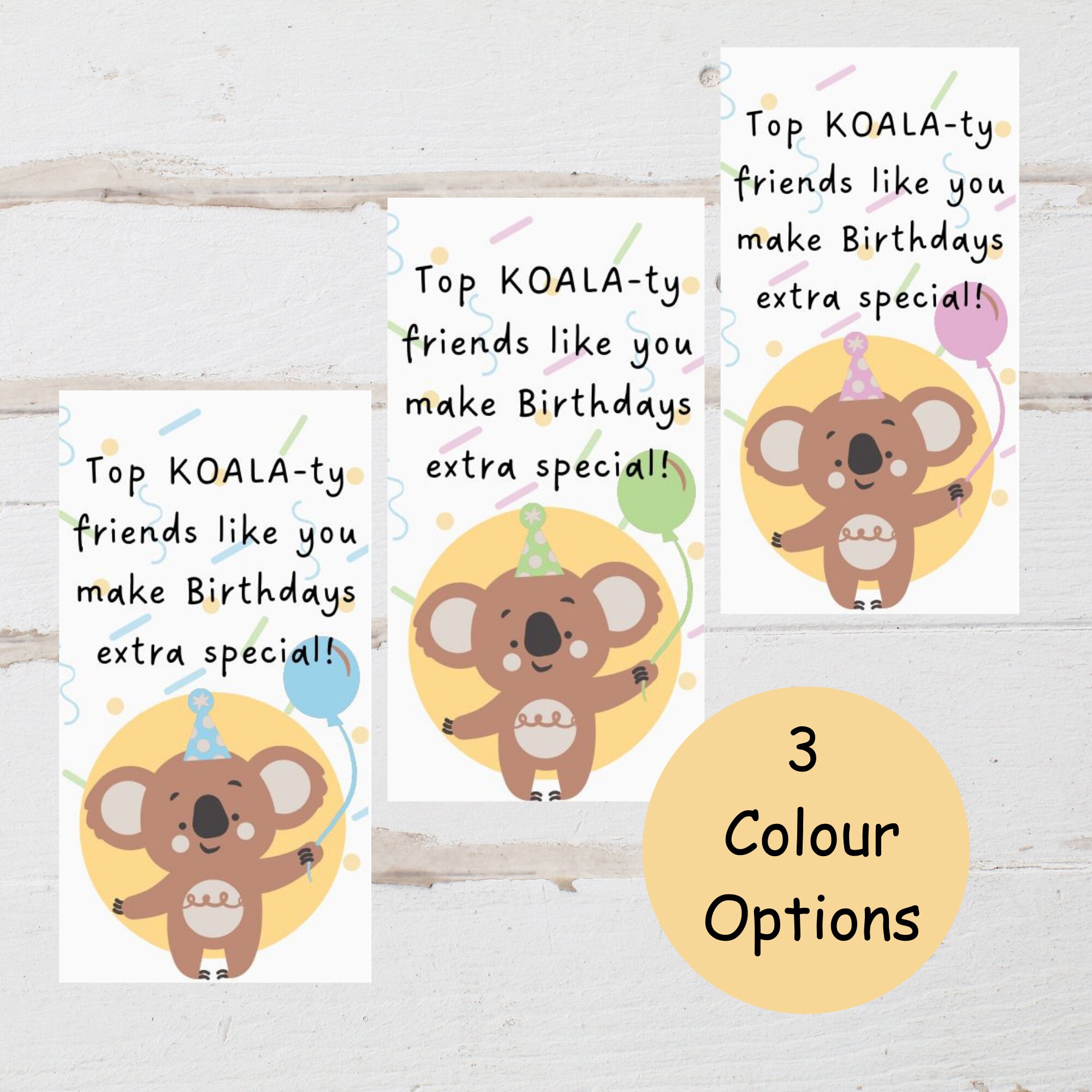 Printable Birthday Gift Tags| Koala | Koala Bear | Koala Birthday ...