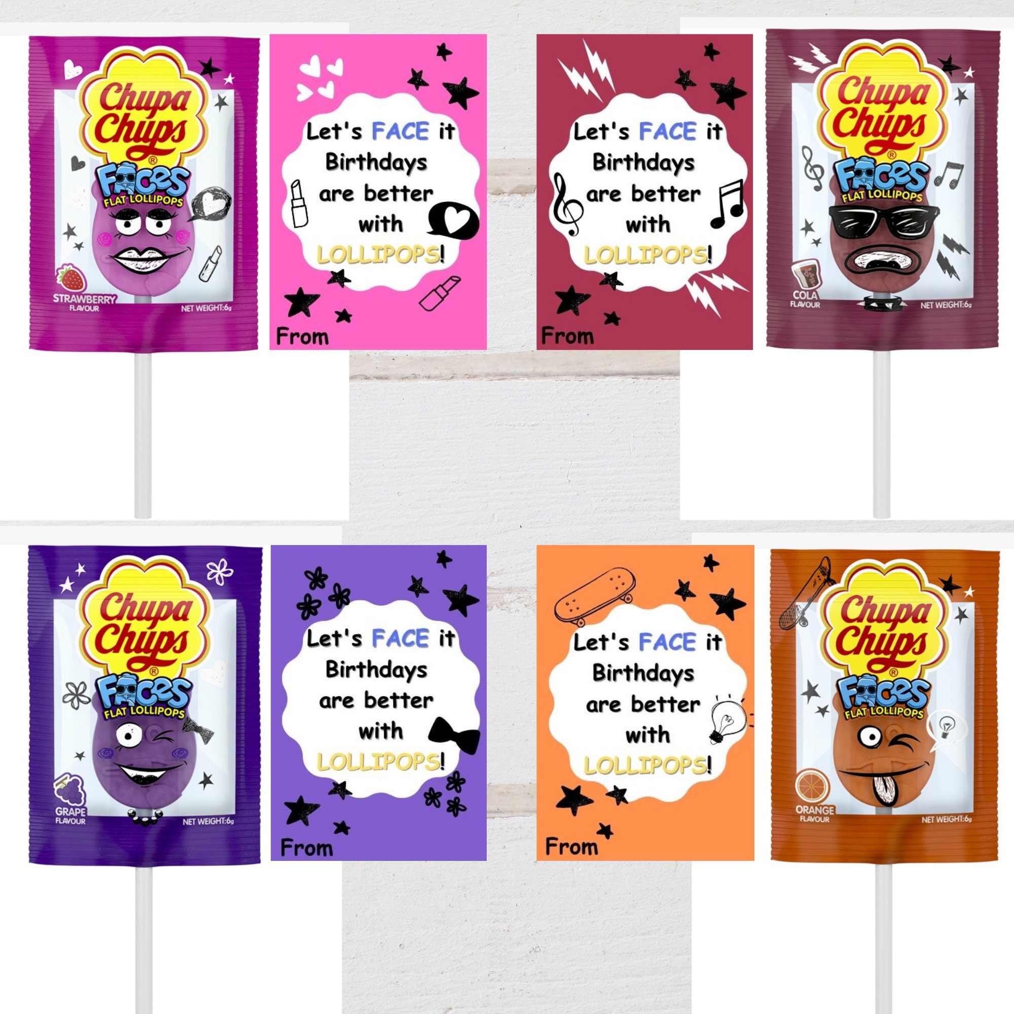 Chupa Chup Birthday Gift Tags | Fun Birthday Gift Tags | Printable ...