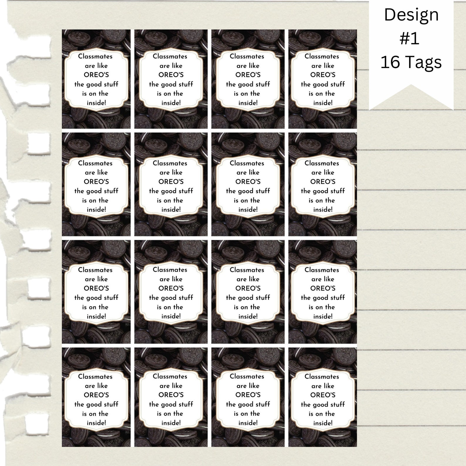 Printable Class Gift Tags | Oreo | Last Day of School | Student Gifts ...