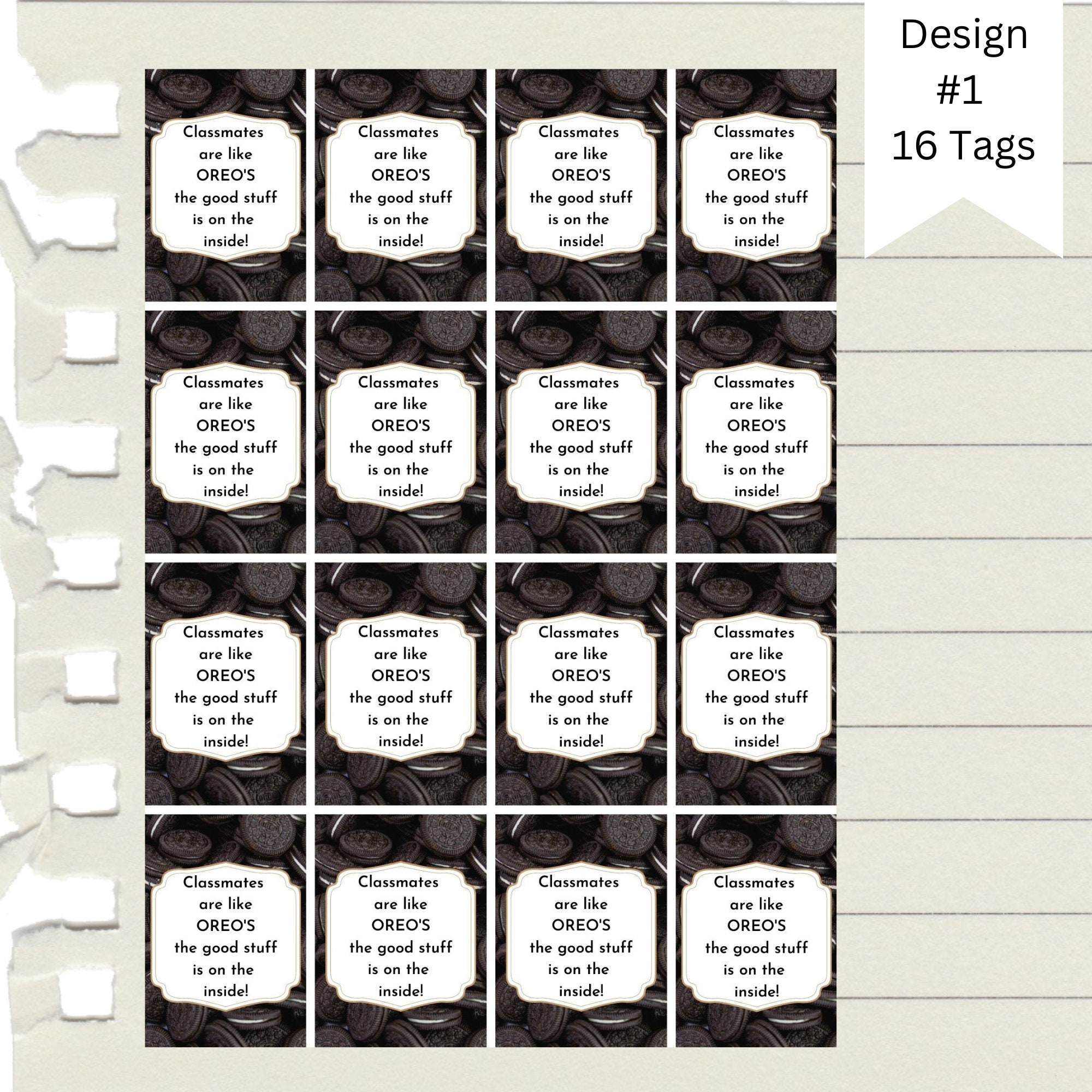 Printable Class Gift Tags | Oreo | Last Day of School | Student Gifts ...