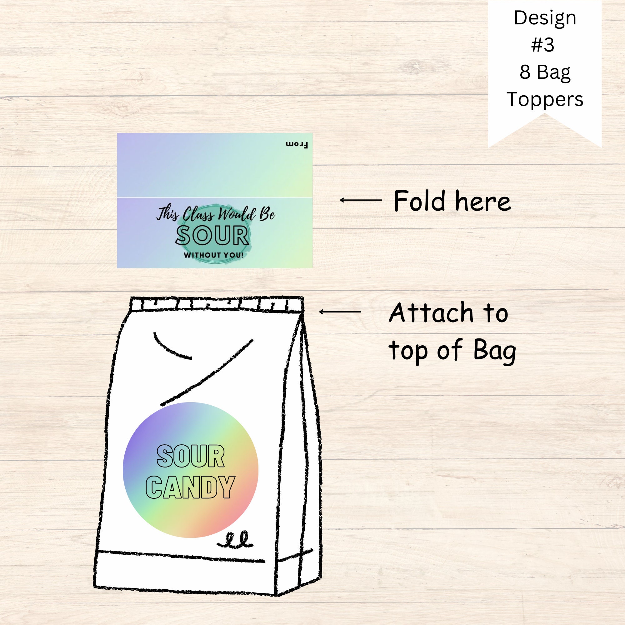 Printable Candy Class Gift Tags | Fun Class Gifts | Sour Candy Bag Tags ...