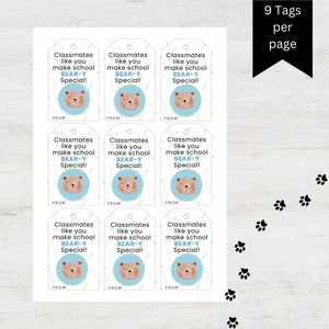Printable Class Gift Tags | Classroom Gift Tags | Student Appreciation ...
