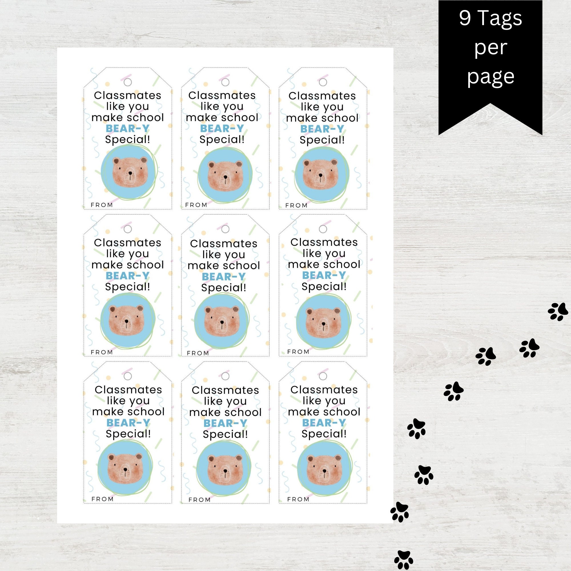 Printable Class Gift Tags | Classroom Gift Tags | Student Appreciation ...