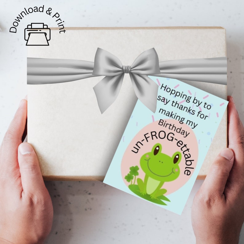 Printable Birthday Gift Tags | Frog Birthday | - Etsy