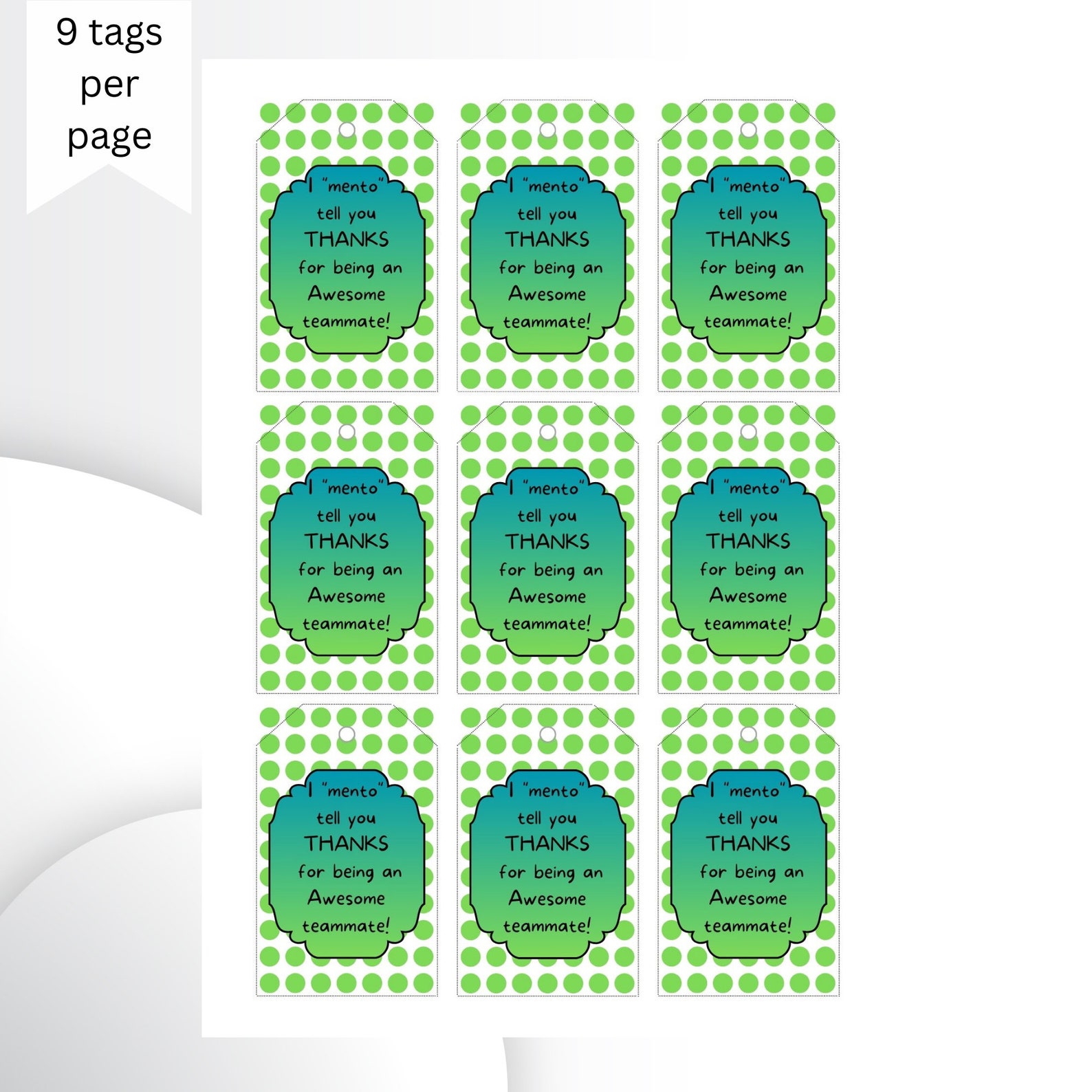 Printable Class Gift Tags | Last Day of School | Student Appreciation ...