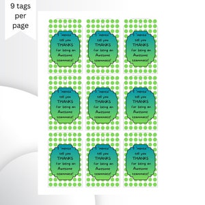 Printable Class Gift Tags | Last Day of School | Student Appreciation ...