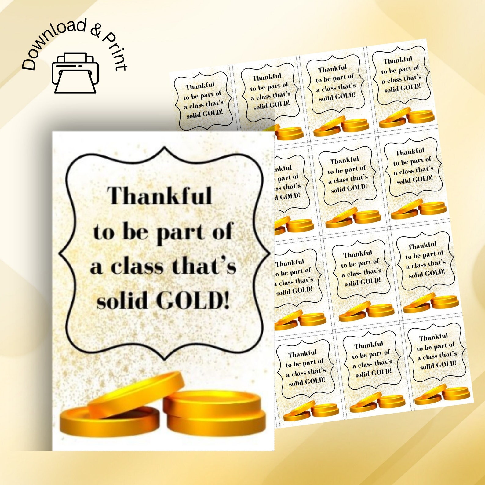 Printable Class Gift Tags | Last Day of School | Gift From Teacher ...