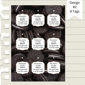 Printable Class Gift Tags | Oreo | Last Day of School | Student Gifts ...
