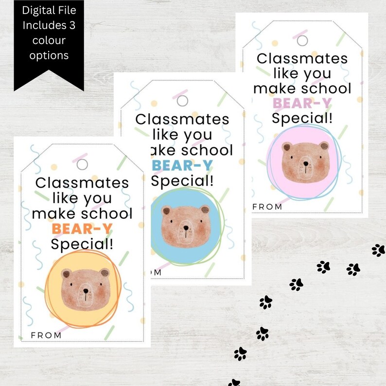 Printable Class Gift Tags | Classroom Gift Tags | Student Appreciation ...