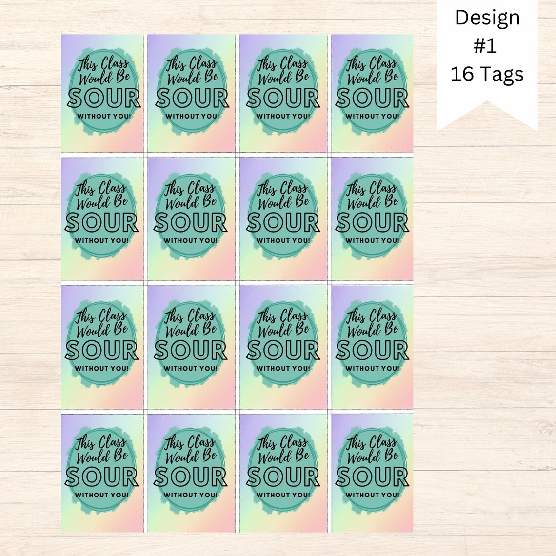 Printable Candy Class Gift Tags | Fun Class Gifts | Sour Candy Bag Tags ...
