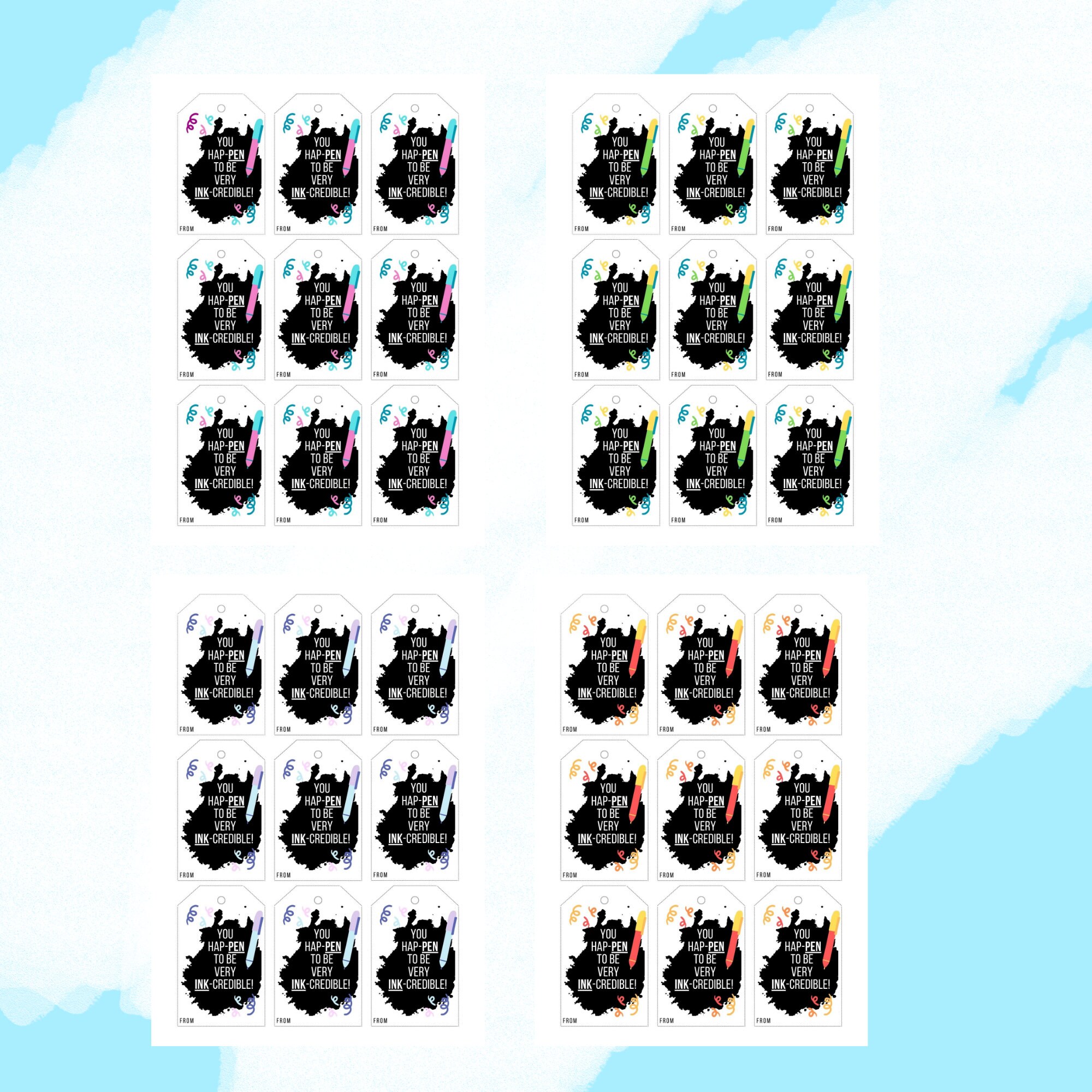 End of Year Student Gifts | Printable Gift Tags | Student Gift Tag ...