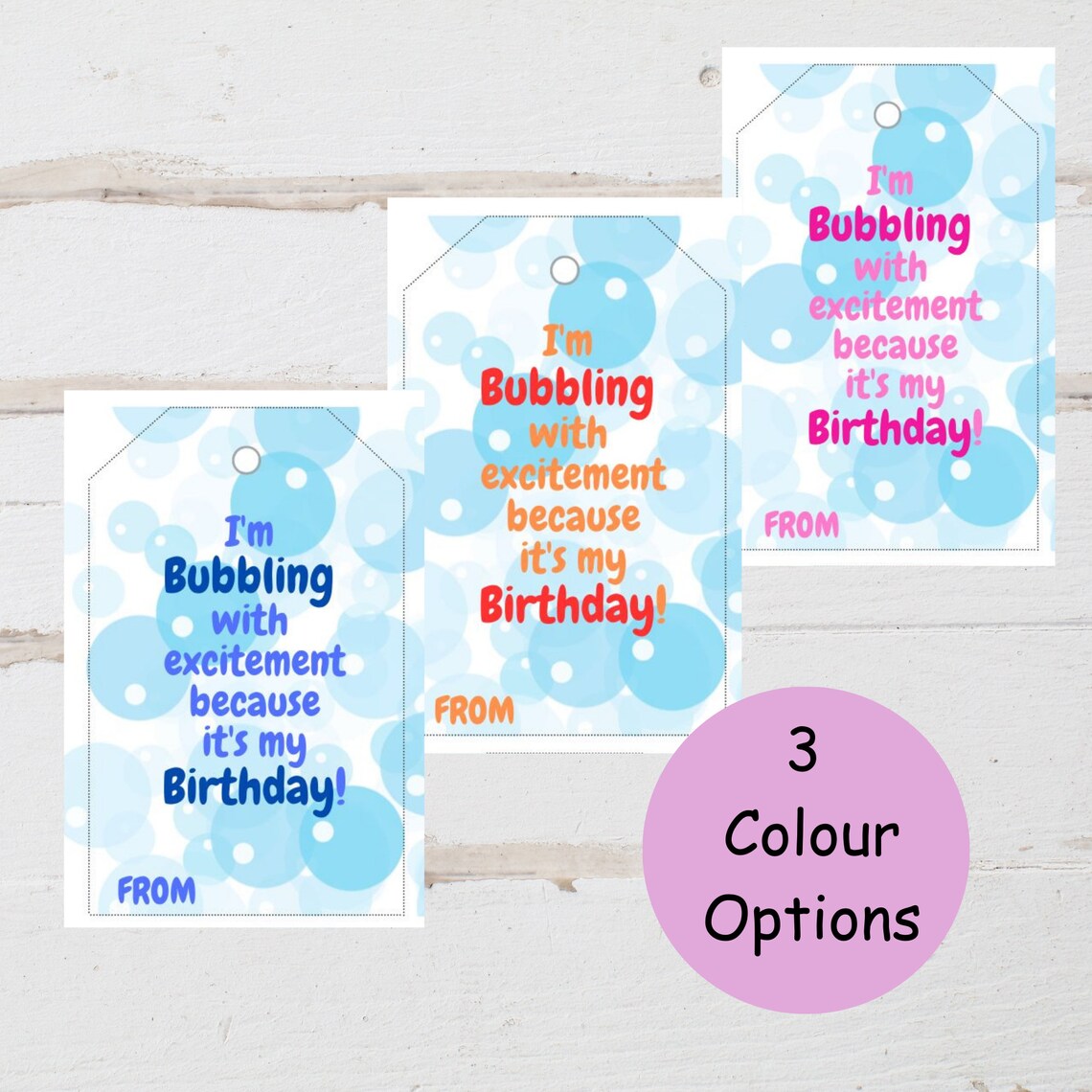 Printable Birthday Gift Tags | Bubbles | Bubble Favors | Bubble Gift ...