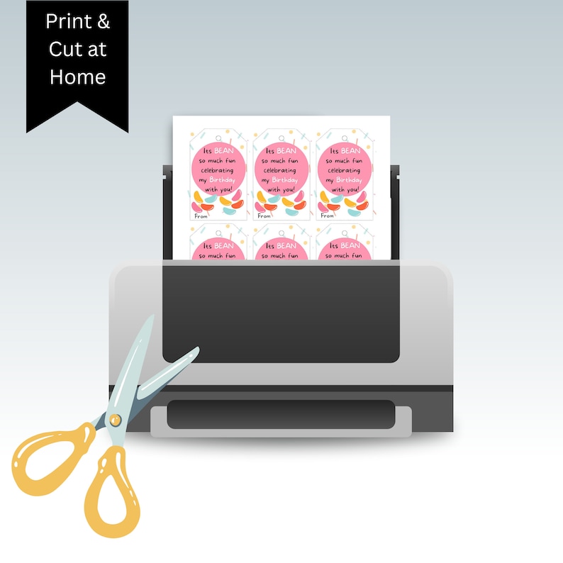 Printable Birthday Gift Tags | Jelly Beans | Candy Party | Candy Favors ...